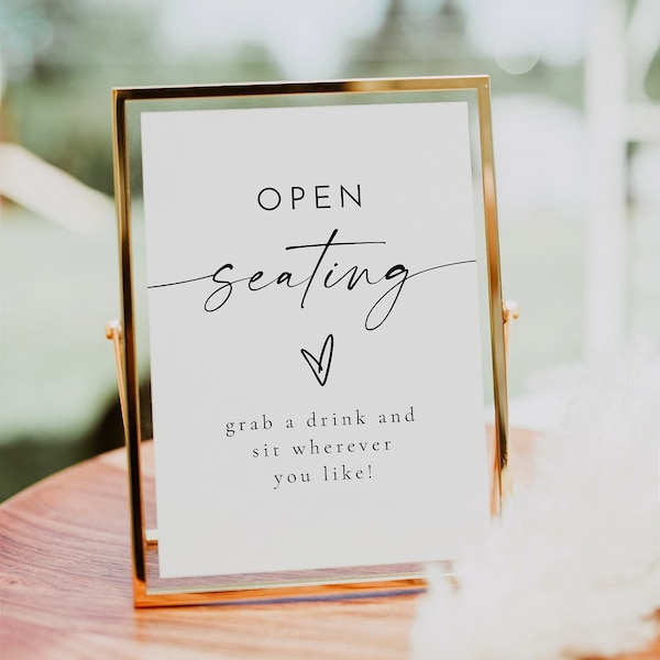 Open Seating Sign - Etsy