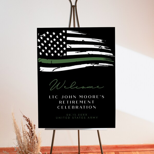 Military Retirement Sign - Etsy
