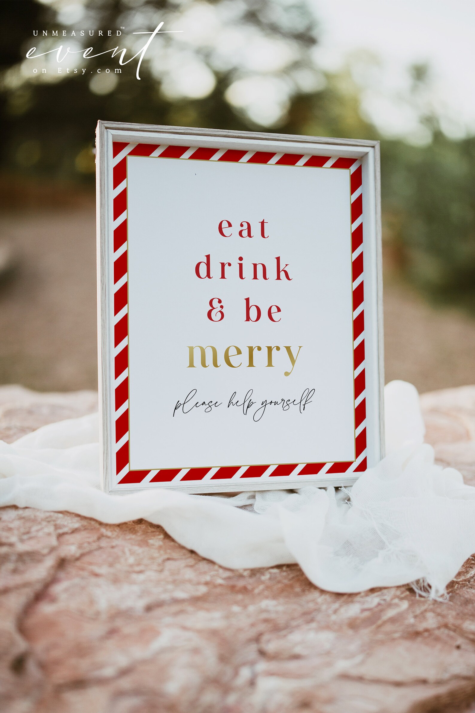 MERI Printable Christmas Food Sign Template Eat Drink and Be Merry Sign ...