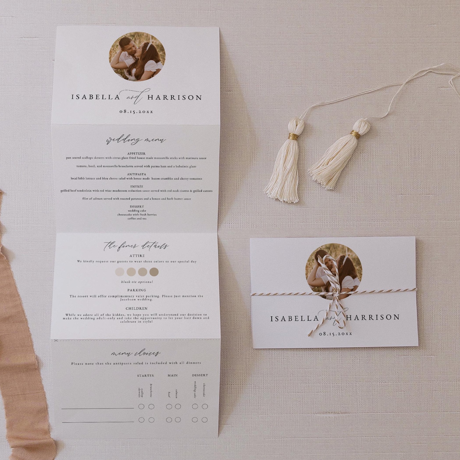 Concertina Wedding Invitation Template, Modern Accordion Wedding ...