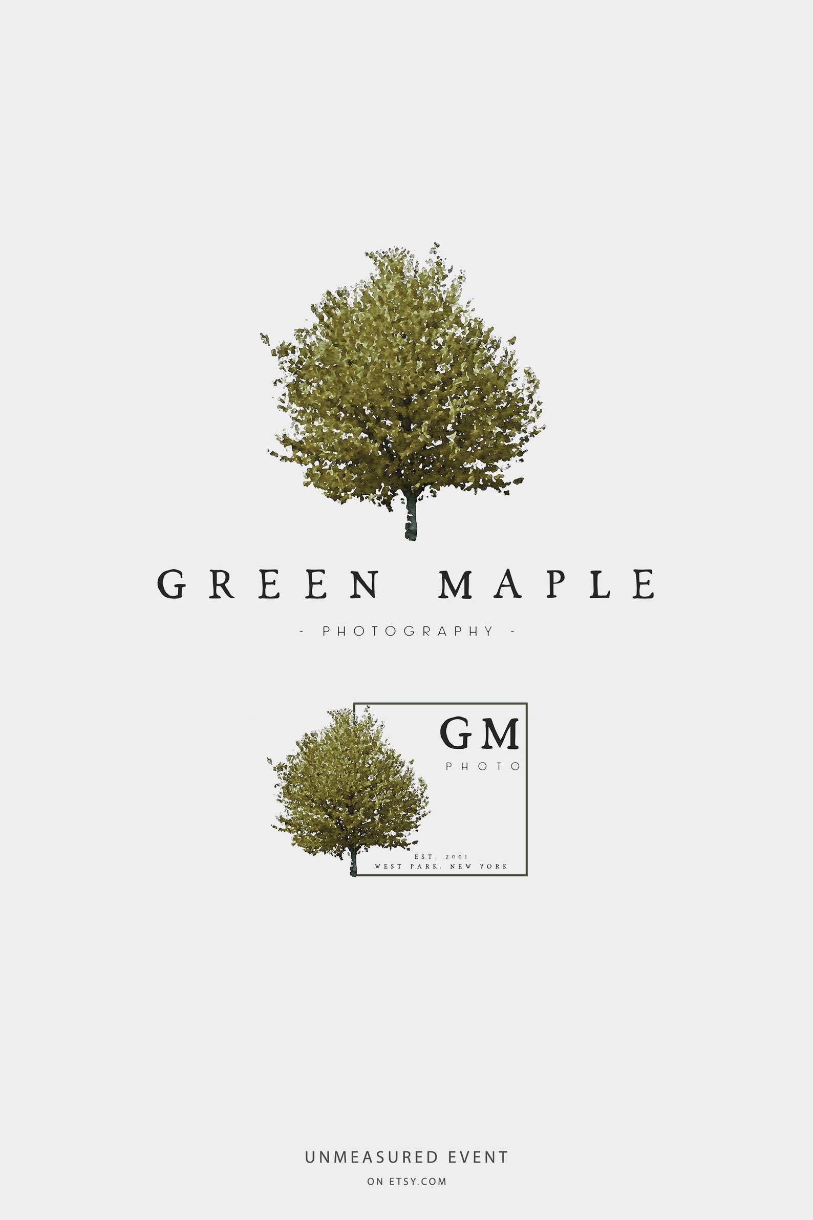 Green Maple Logo Template Tree Logo Design Photography Logo | Etsy