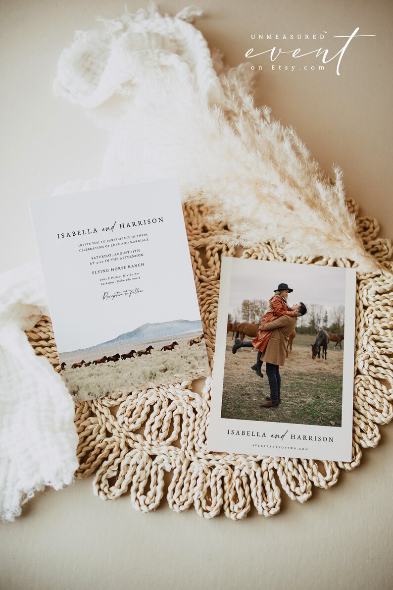 CHEYENNE Ranch Wedding Invite Horse Wedding Invite Horse | Etsy