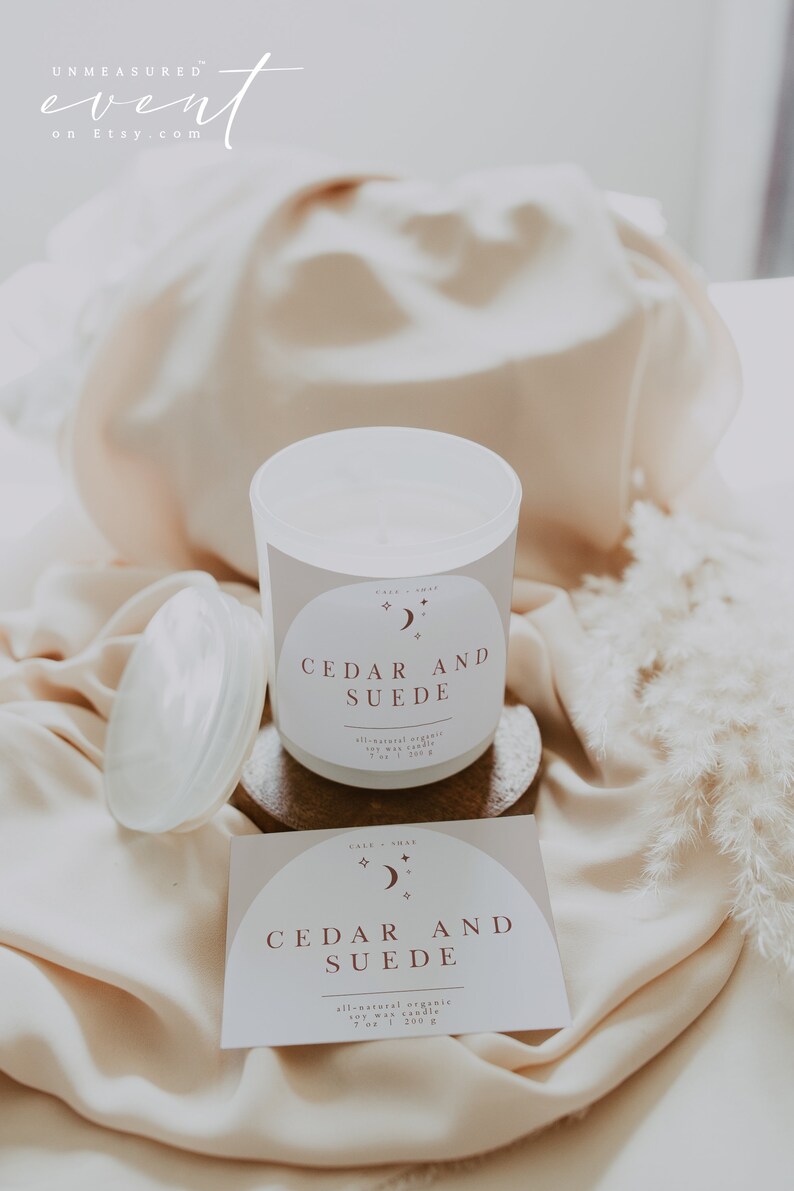 CELESTE Printable Candle Label Template Terracotta Candle - Etsy