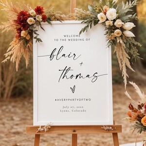 BLAIR PRINTED + SHIPPED Wedding Welcome Sign, Boho Wedding Welcome ...