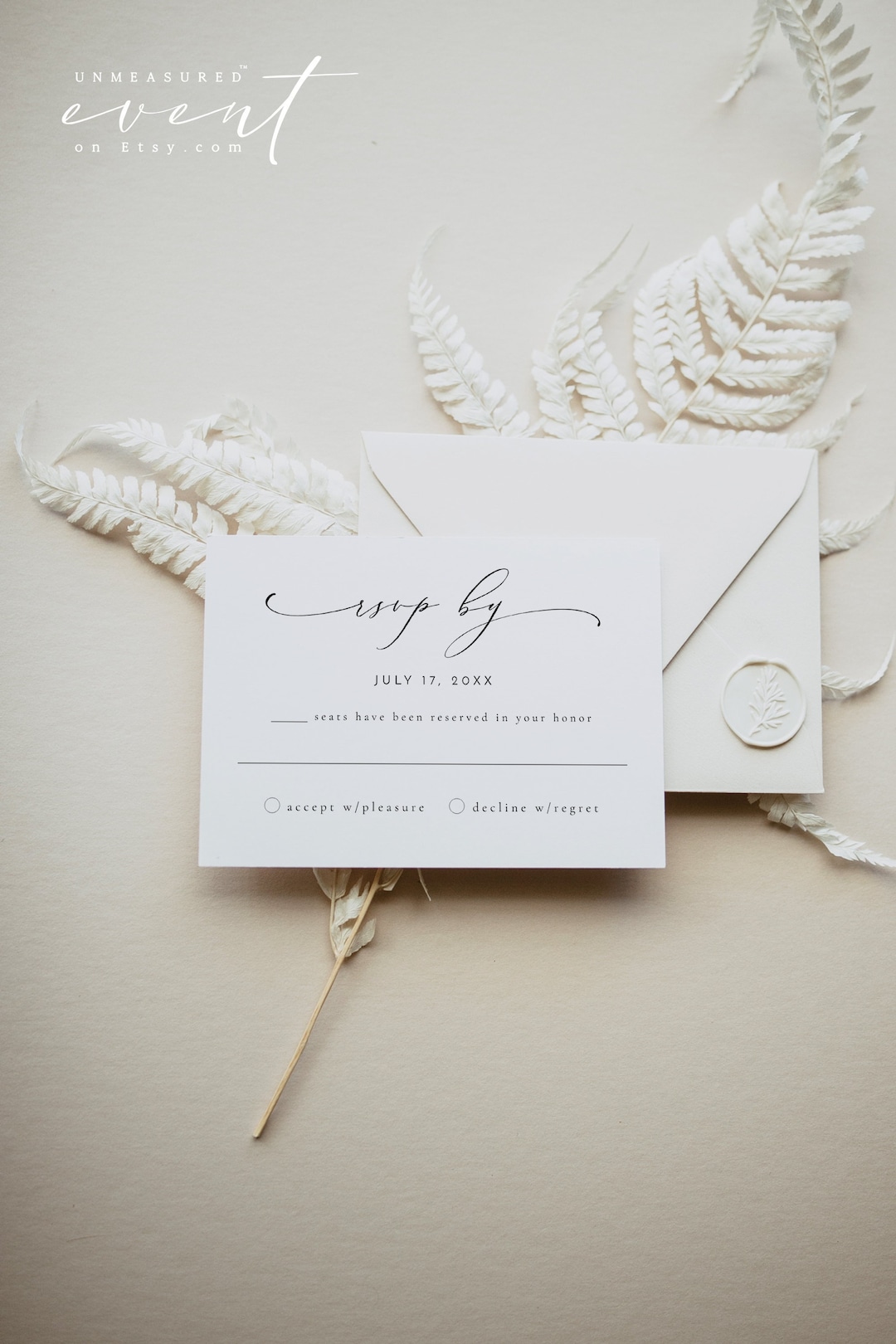 Elegant RSVP Card Template, Minimalist RSVP Postcard Instant Download Printable, Classic Rsvp ...