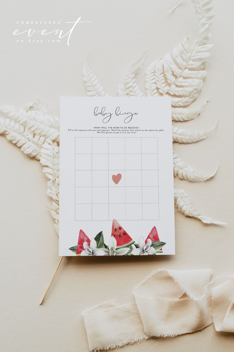 MAYA Watermelon Baby Shower Game Bundle Templates, Melon Baby Shower ...