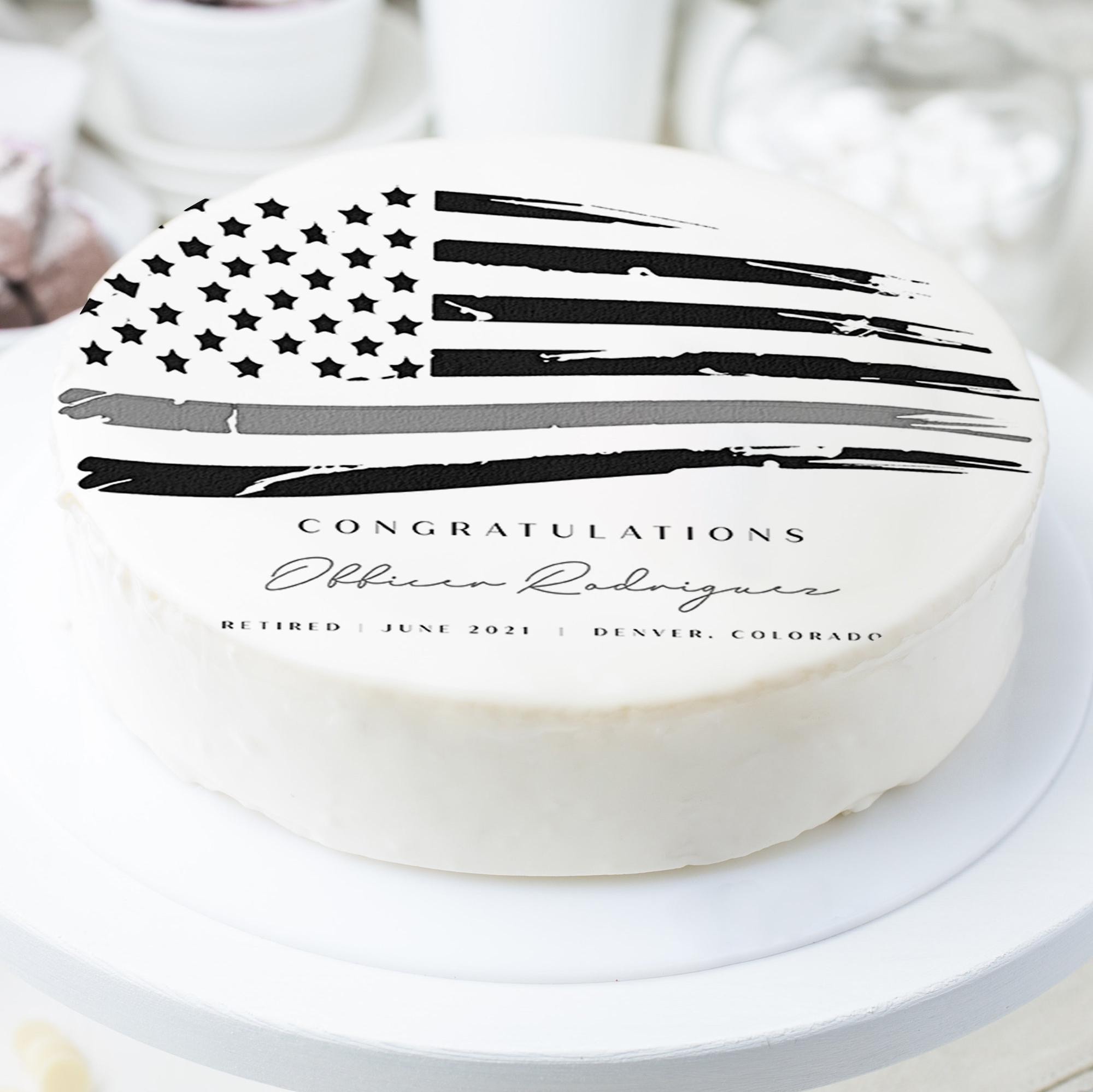 Thin Gray Line Cake Topper TEMPLATE, Printable Corrections Officer ...