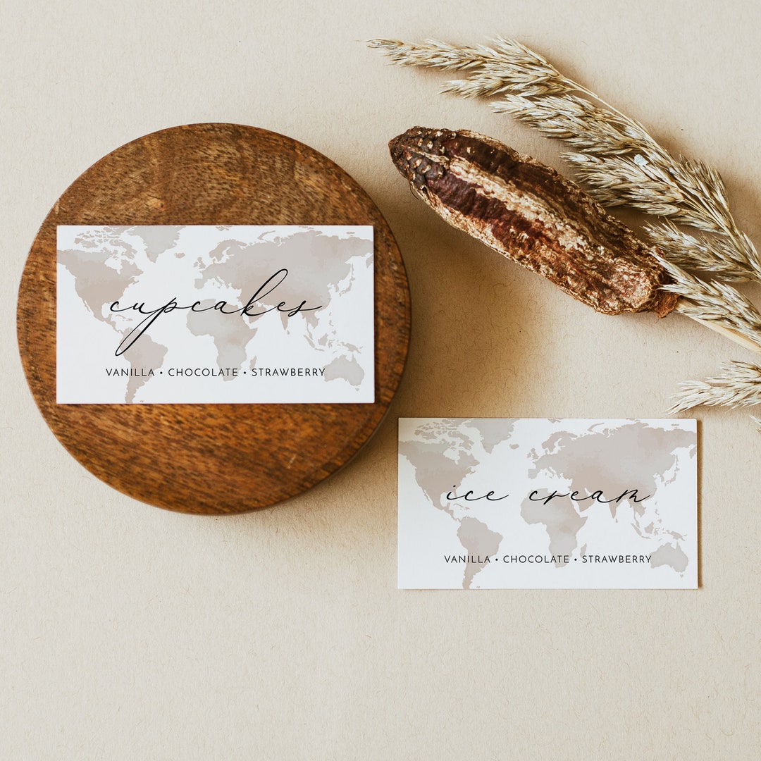 Buffet Card Template, Destination Buffet Cards, Adventure Food Labels ...