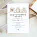 Minimalist Christmas Party Invitation Template, Modern Santa Hat ...