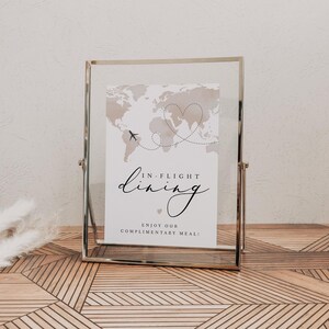 In-flight Meal Sign Printable, Airplane Baby Shower Food Table Sign ...