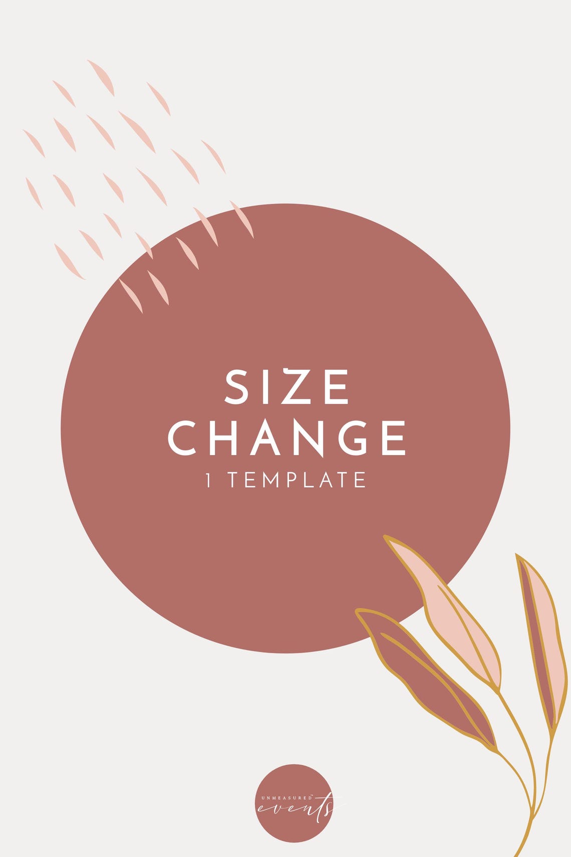 ADD ON - Size Change: 1 Template Only | Template Resize - Etsy