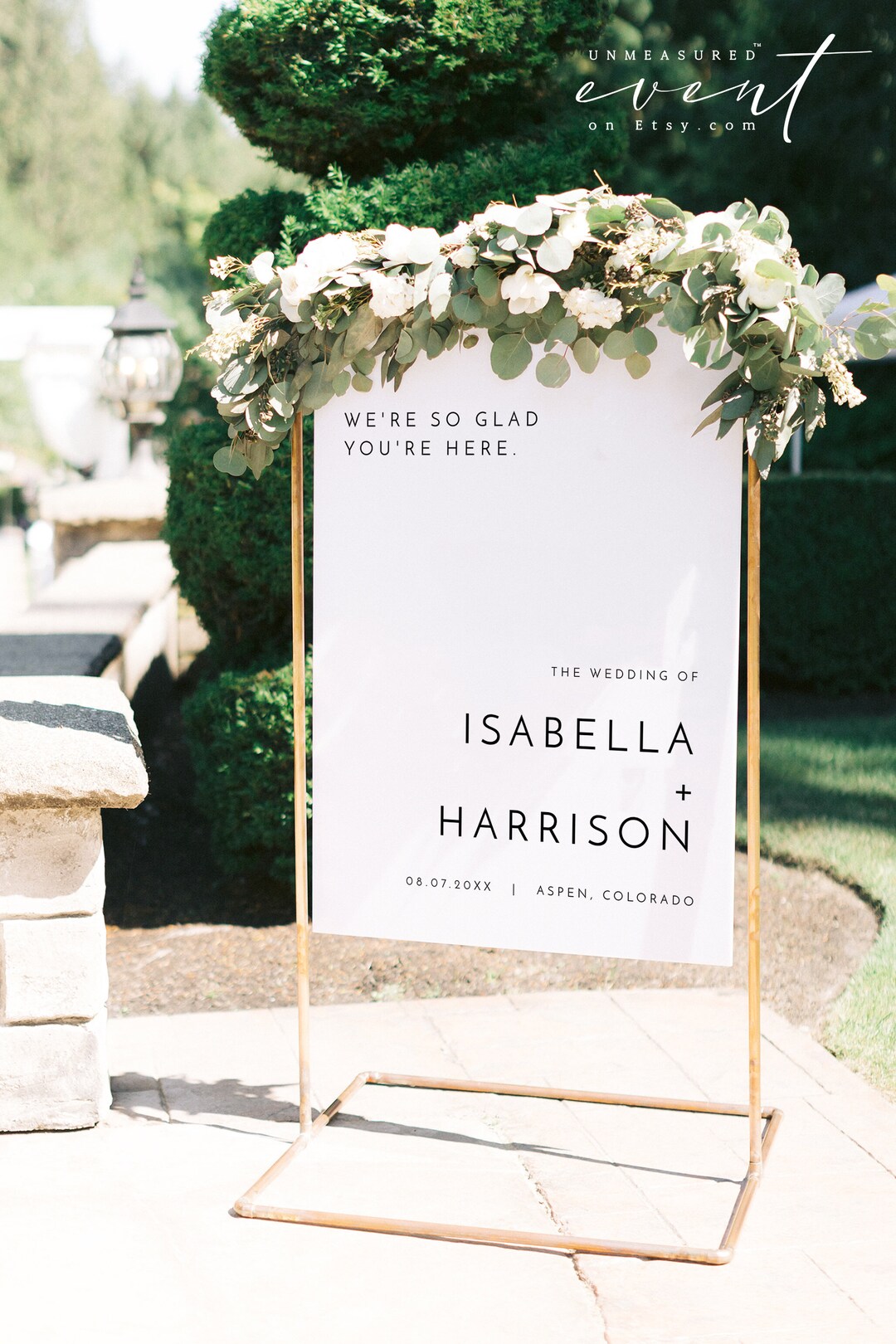 Modern Wedding Welcome Sign Template, Minimalist Wedding Welcome Poster ...