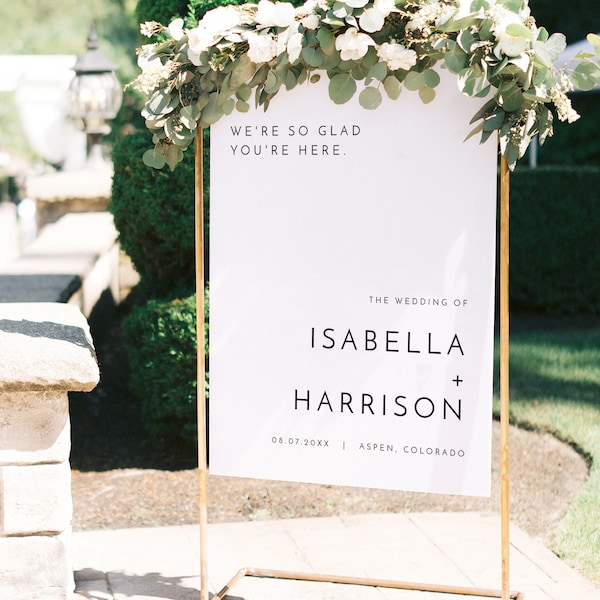 Modern Wedding Welcome Sign - Etsy