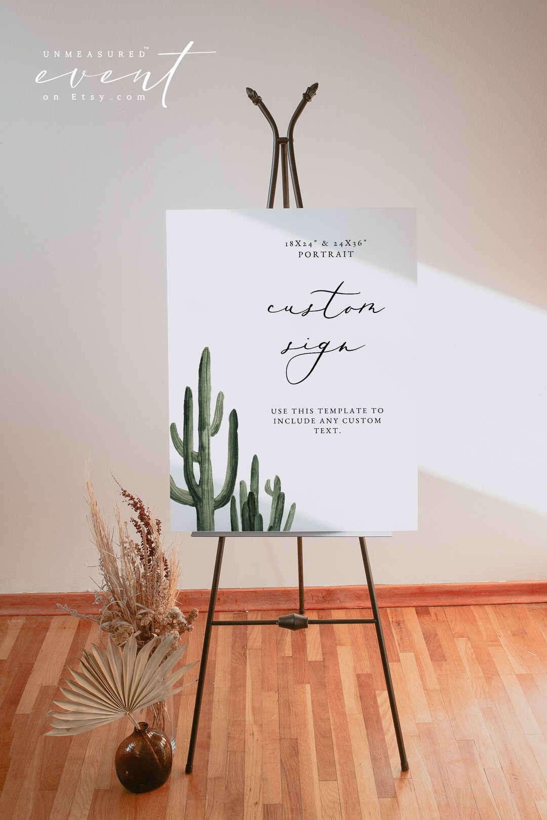 ELEANOR Printable Sign Template, Custom Wedding Signs, Watercolor ...