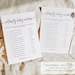 MARLO Minimalist Dusty Blue Celebrity Baby Names Baby Shower Game ...