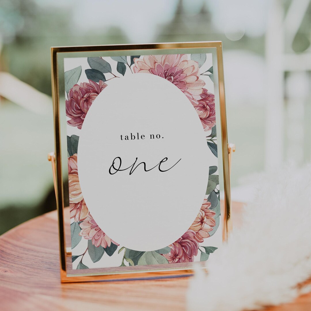 Wedding Table Number Template, Printable Table Number, Australian ...