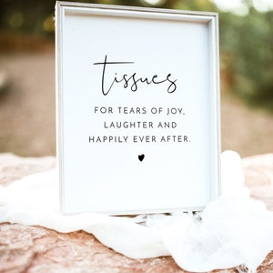 ADELLA Minimalist Tissues Sign Printable, Modern Wedding Sign, Baby ...