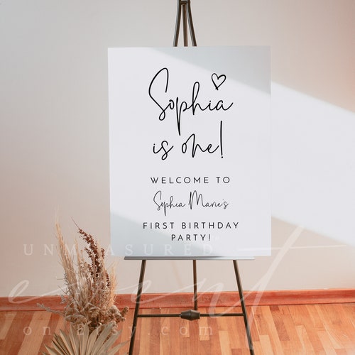 Beige Birthday Welcome Sign Template Printable Birthday - Etsy Australia