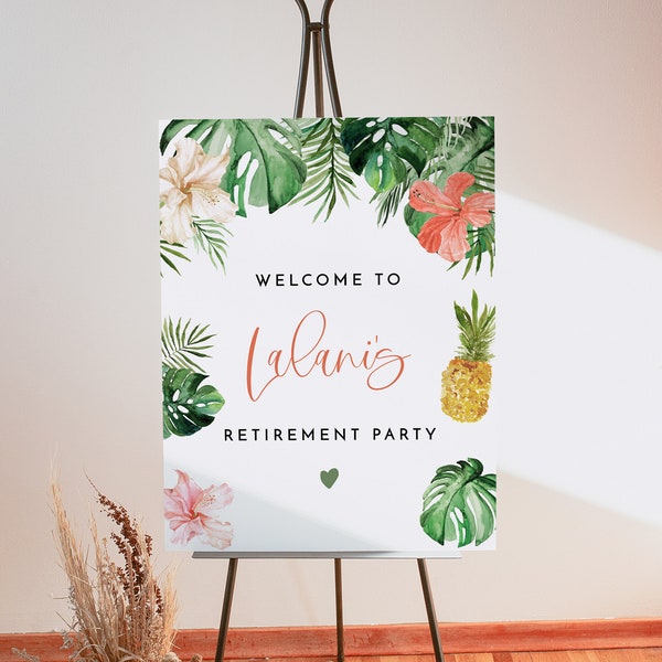 Retirement Party Tropical Invitation - Etsy