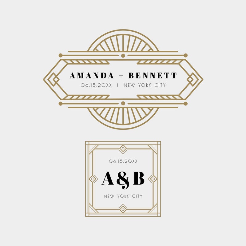 Gatsby Monogram - Etsy