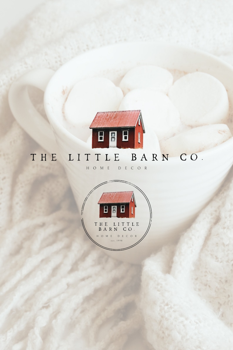 Red Barn Logo Template Barn Logo Design Custom Premade Logo | Etsy