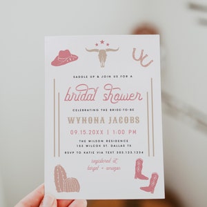 Rodeo Bridal Shower Invitation Template, Cowgirl Bridal Shower ...