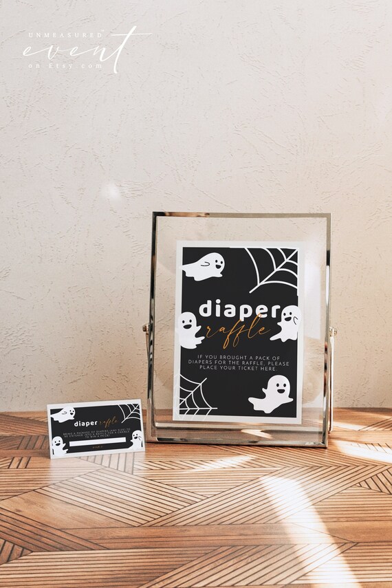 CASPER Diaper Raffle Baby Shower Game Printable Halloween | Etsy