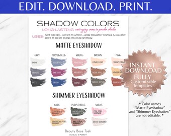 Lipsense color chart | Etsy