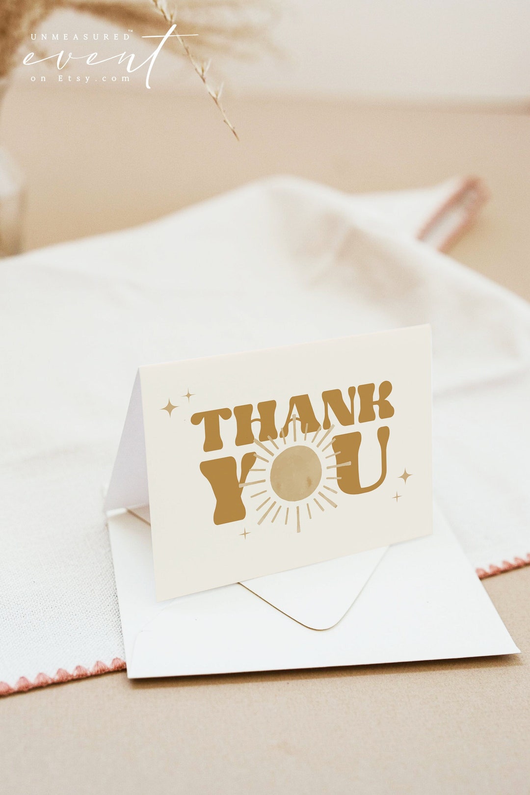 BODHI Thank You Card Template Sun Baby Shower Thank You Here - Etsy ...
