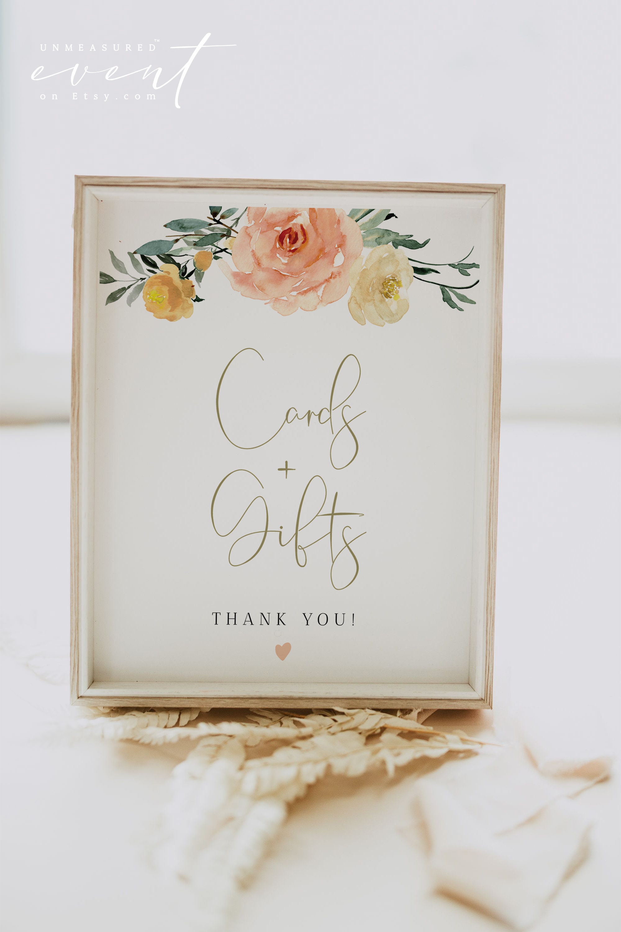TESS Cards and Gifts Sign Gift Table Sign Peach and | Etsy