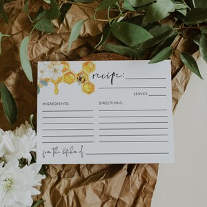 ROMY Recipe Card Template Printable Recipe Cards Bridal - Etsy