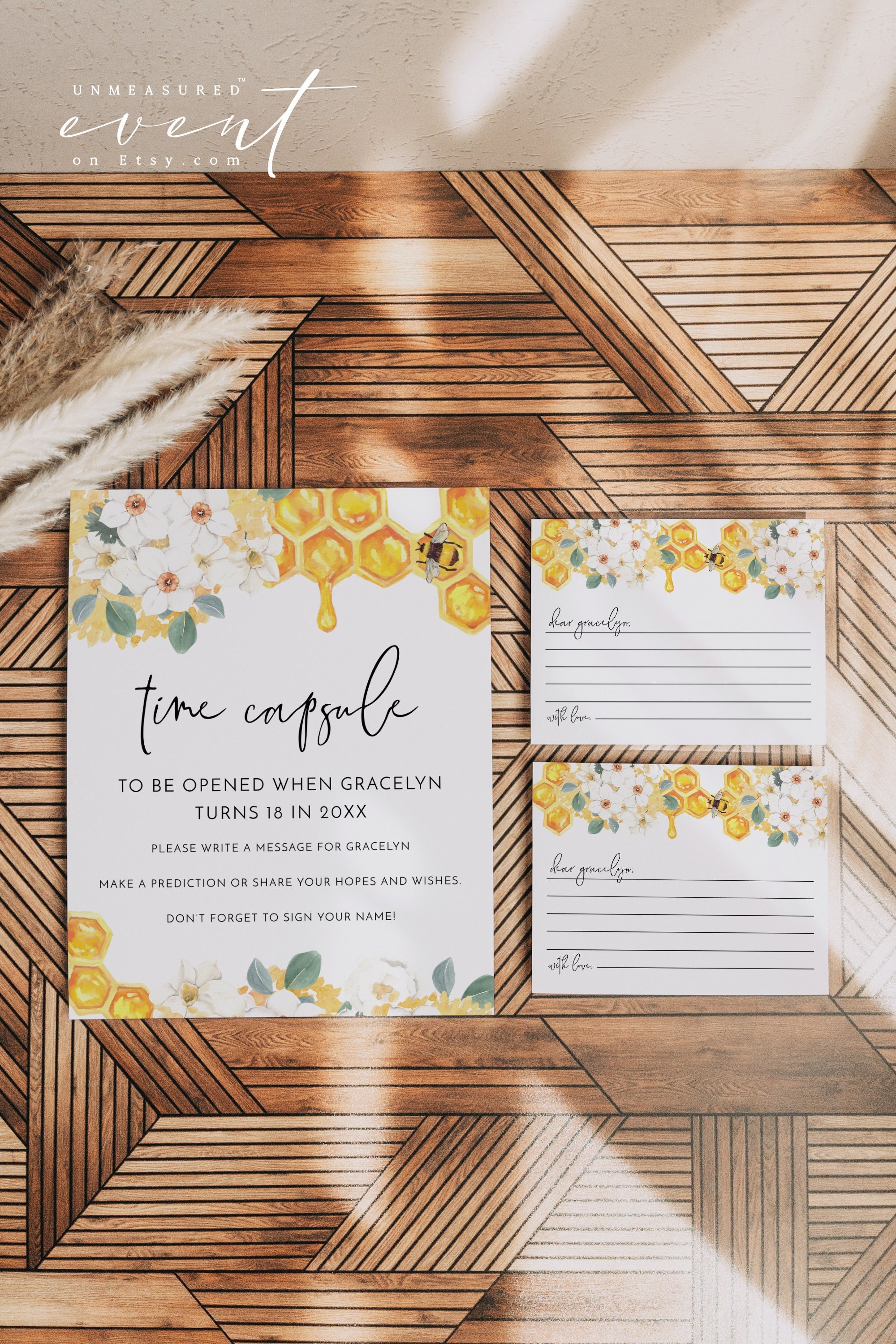 ROMY Bumble Bee Time Capsule Template Honey Time Capsule - Etsy