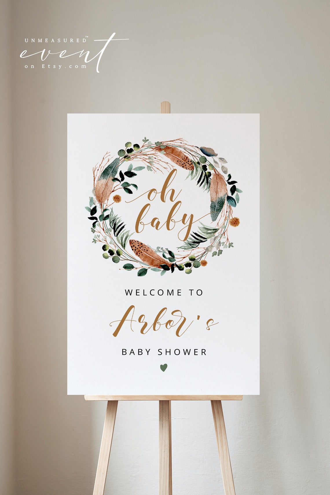 ARBOR Fall Baby Shower Welcome Sign Template Autumn Baby - Etsy