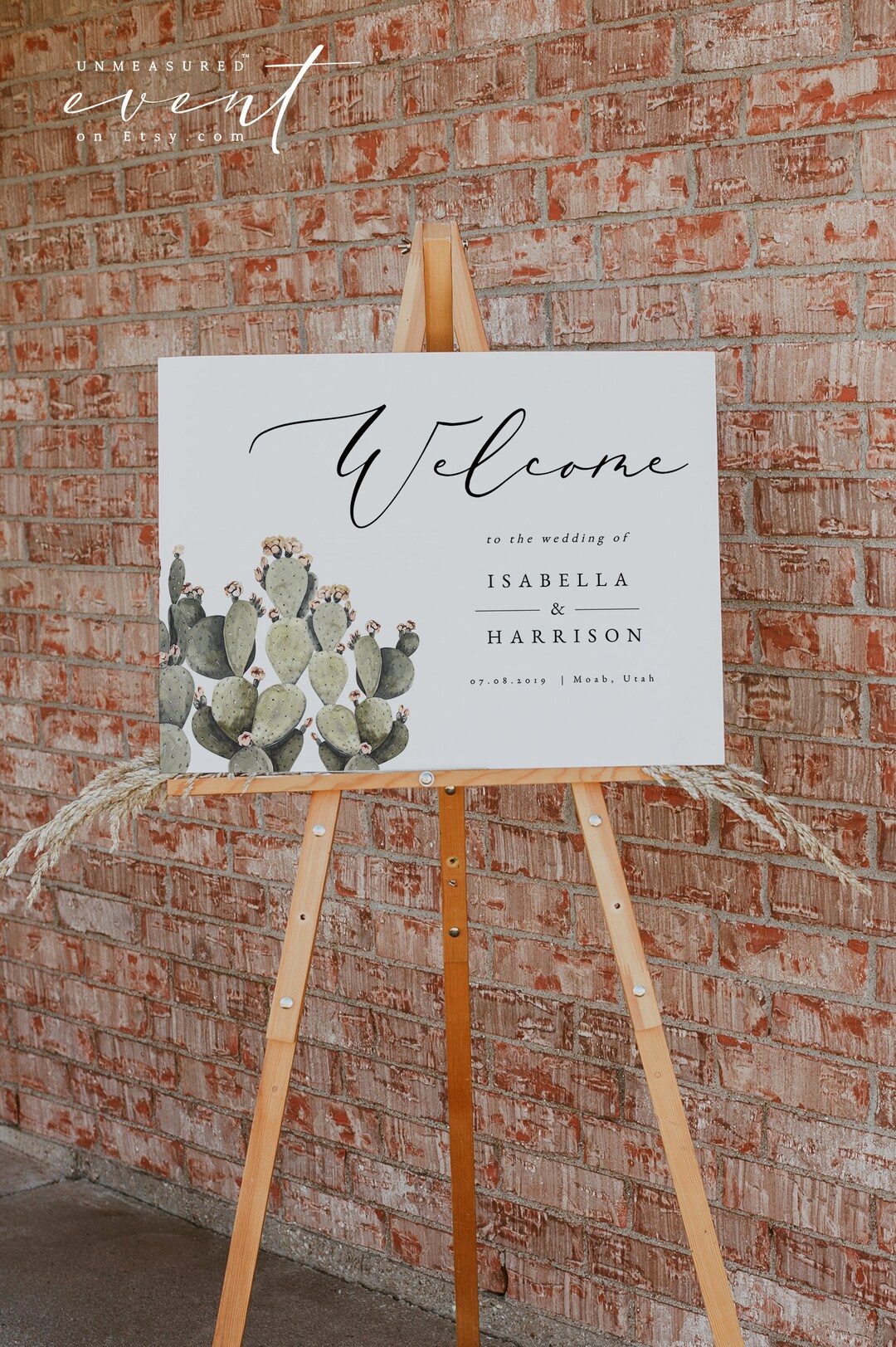 NORAH Wedding Welcome Sign Printable Cactus Wedding - Etsy