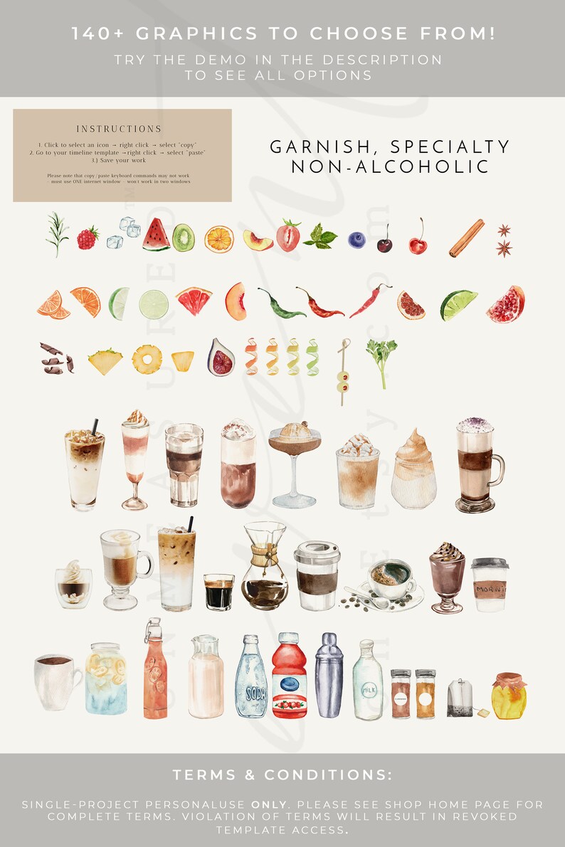 NANI Signature Drink Sign Template Printable Signature Drink - Etsy