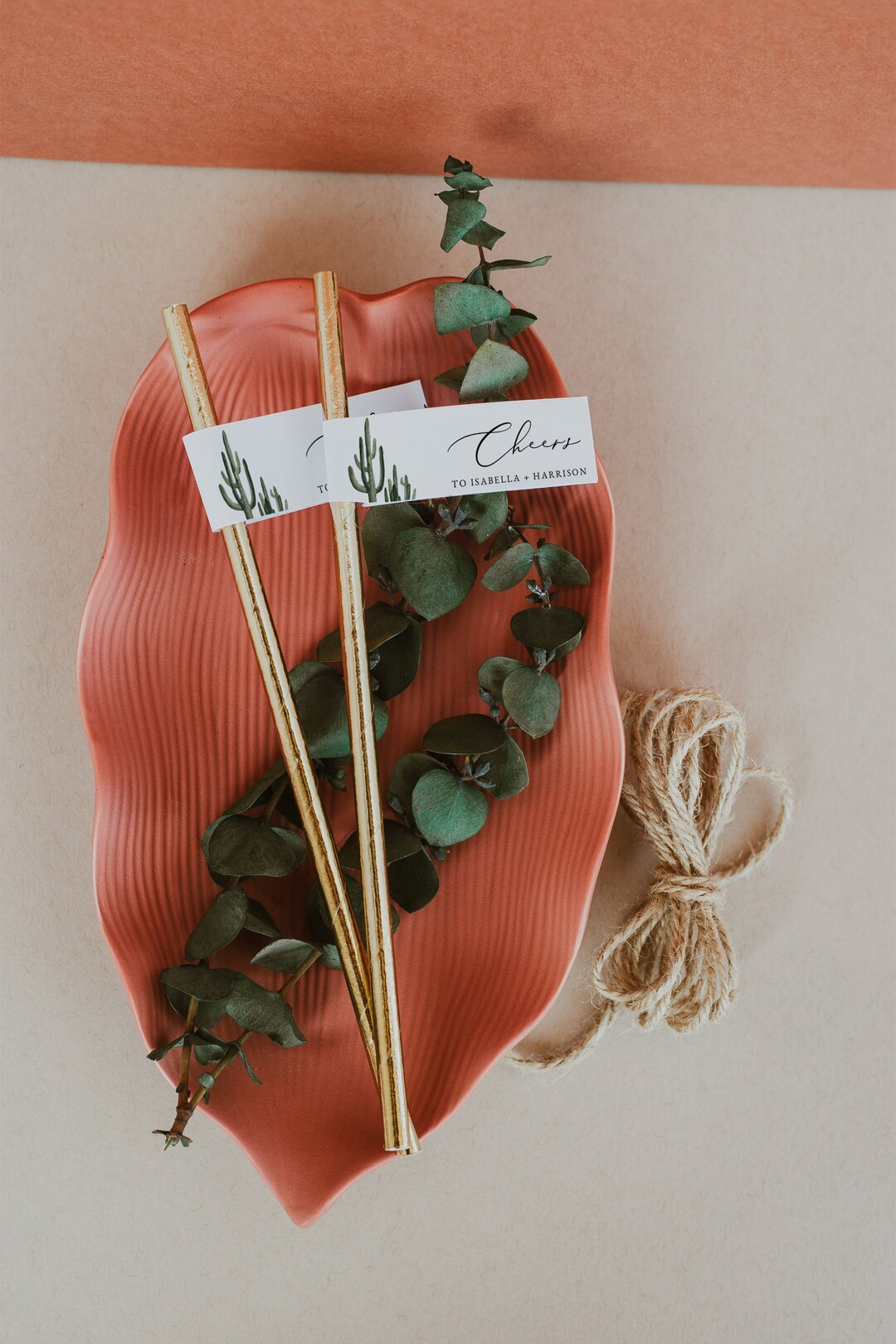 ELEANOR Cactus Straw Flags Template, Cactus Party Straw Flags, Cactus ...