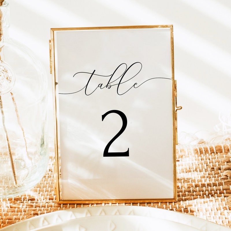 Elegant Table Number - Etsy