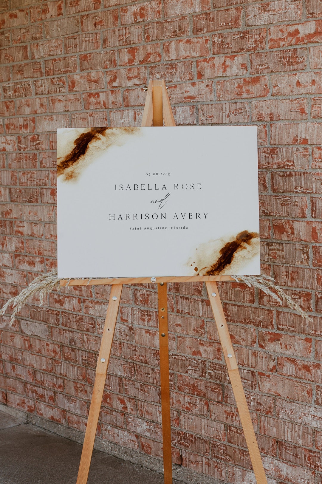 JAYLA Terracotta Wedding Welcome Sign Template, Burnt Orange Welcome ...