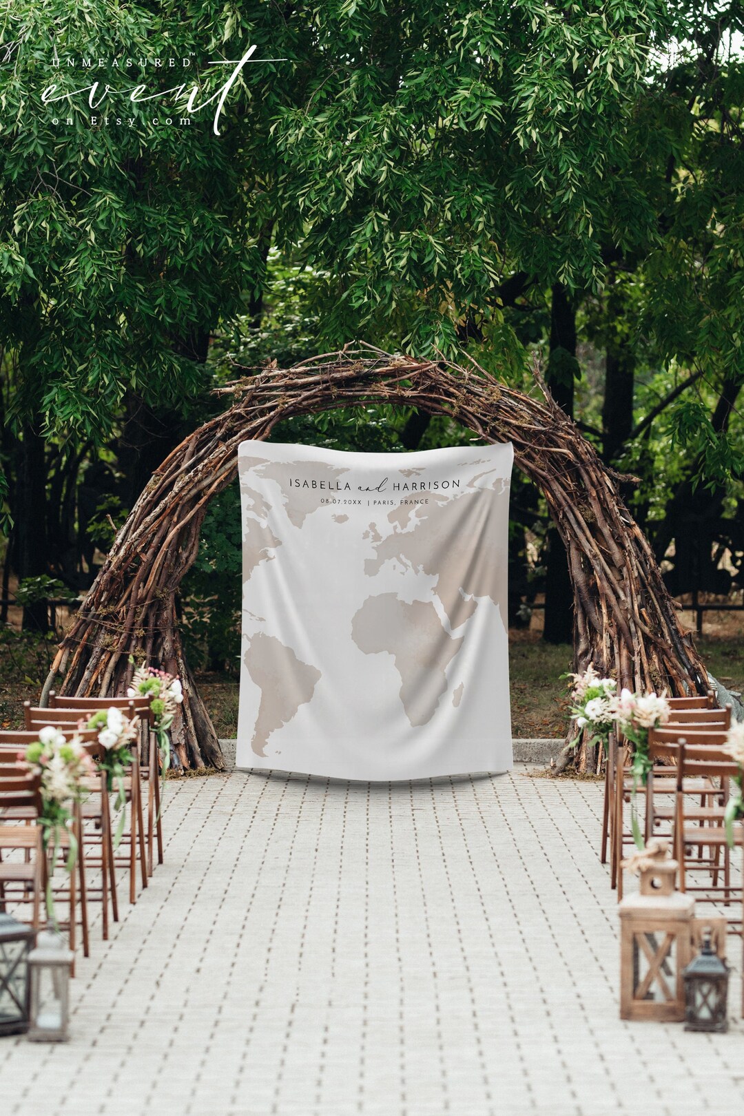 CARMEN Wedding Ceremony Backdrop Wedding Tapestry Backdrop - Etsy