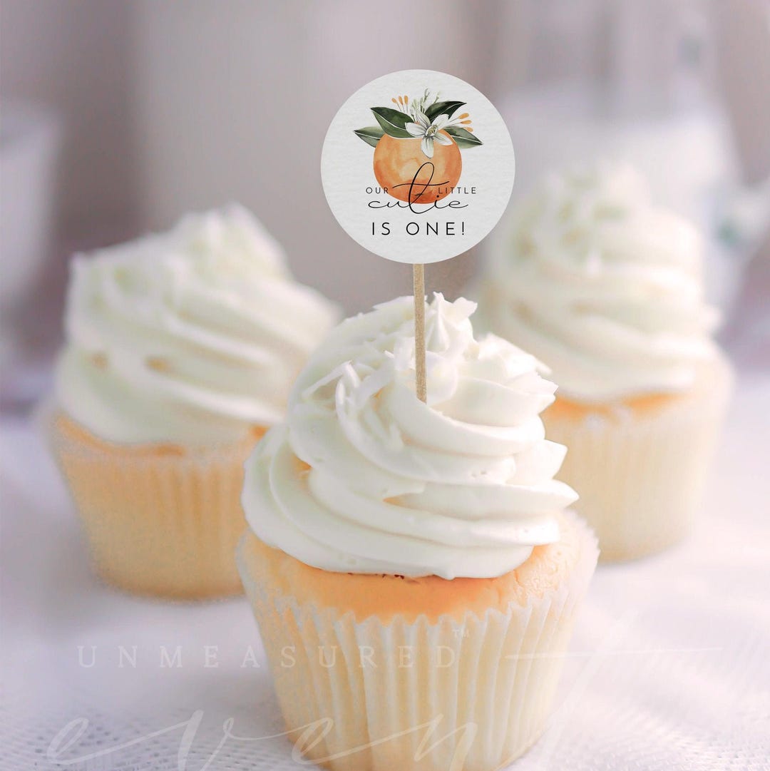 Cupcake Topper Template, Printable Cupcake Flags, Cutie 1st Birthday ...