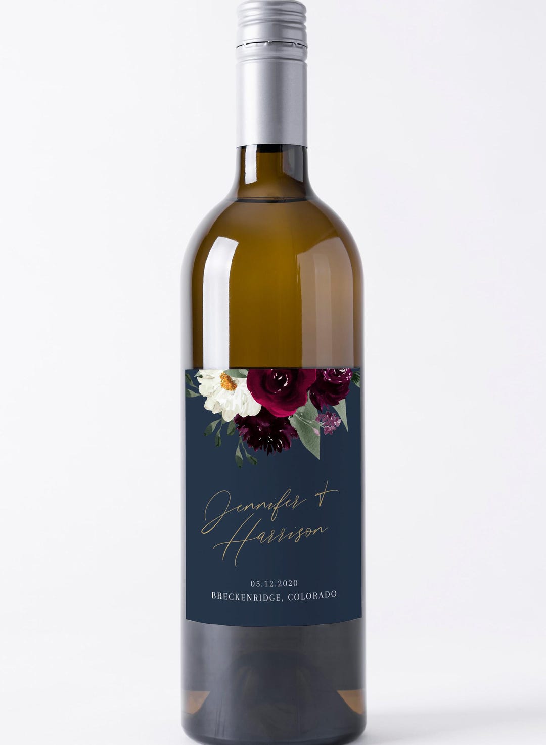Bordeaux Wedding Wine Label Template, Marsala Map Wine Label Printable ...