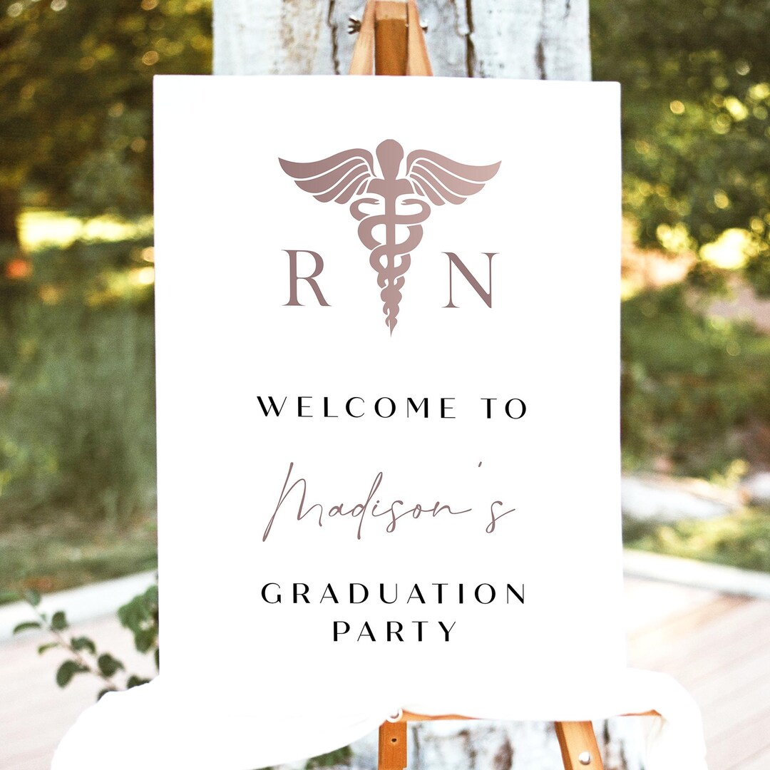MAEVE PRINTED + SHIPPED Nurse Graduation Welcome Sign, Rn Graduation ...