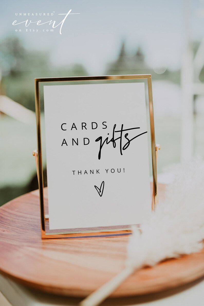 MARLO Cards and Gifts Sign Printable Template Bohemian Card Table ...
