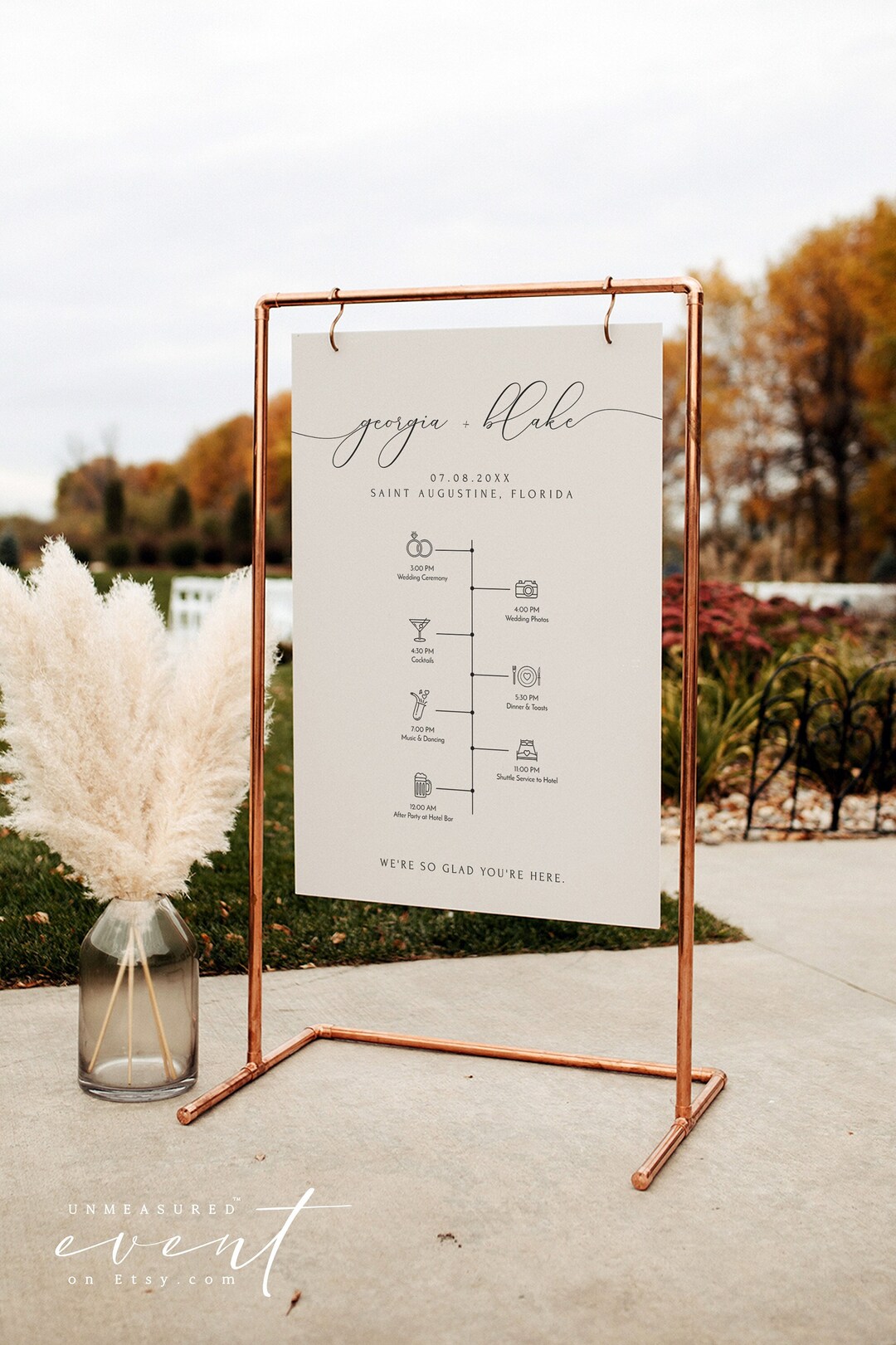 Wedding Timeline Template, Wedding Timeline Sign Printable, Wedding ...