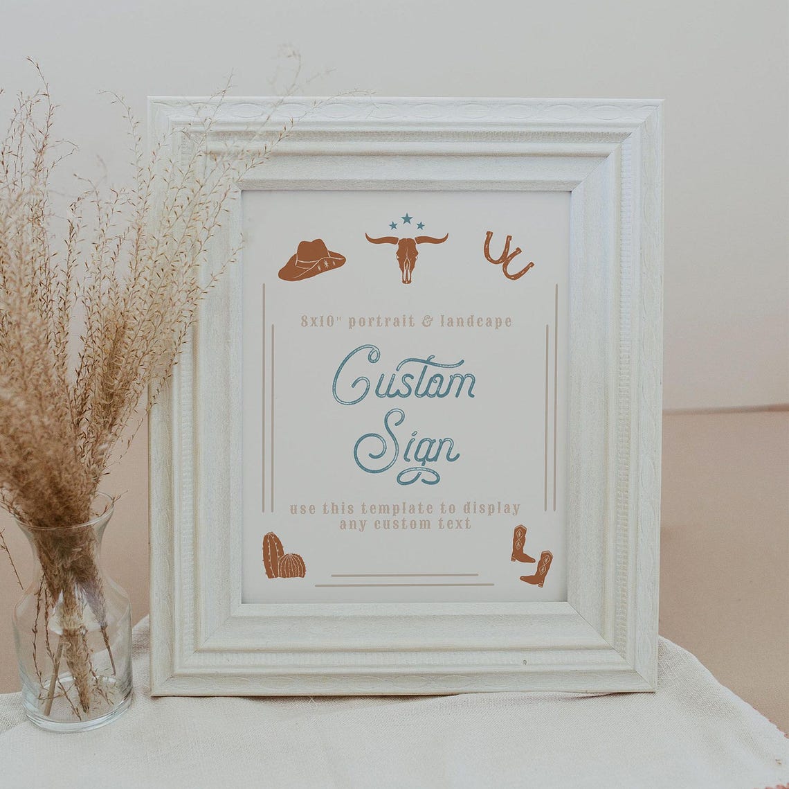 Custom Sign Template, Rodeo Birthday Sign Printable, Customizable Party ...