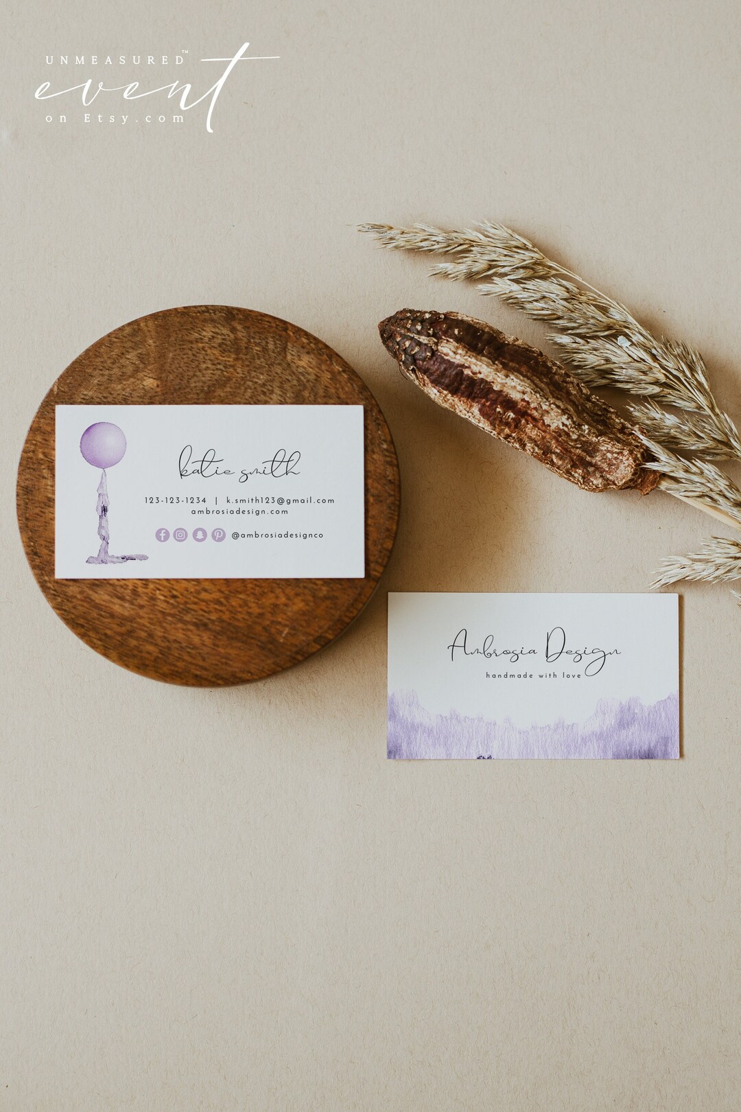 STELLA Balloon Business Card Template, Party Themed Business Cards ...