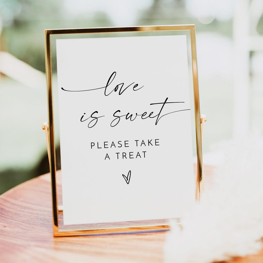 Love is Sweet Sign Printable, Modern Desert Table Sign Sign, Bohemian ...