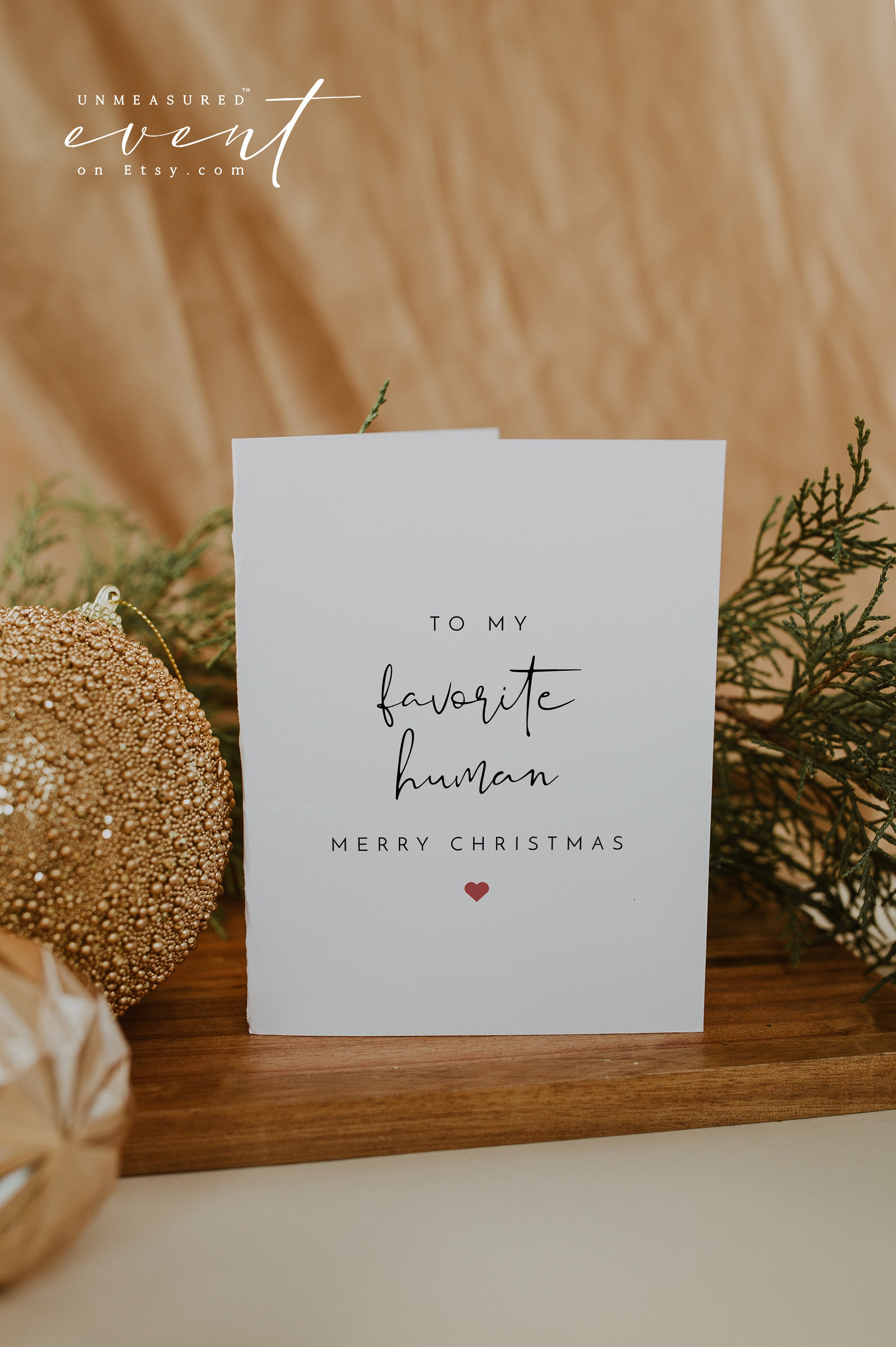 ADELLA Printable My Favorite Human Christmas Card Template - Etsy