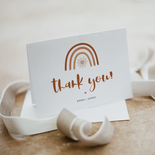 Rainbow Thank You - Etsy