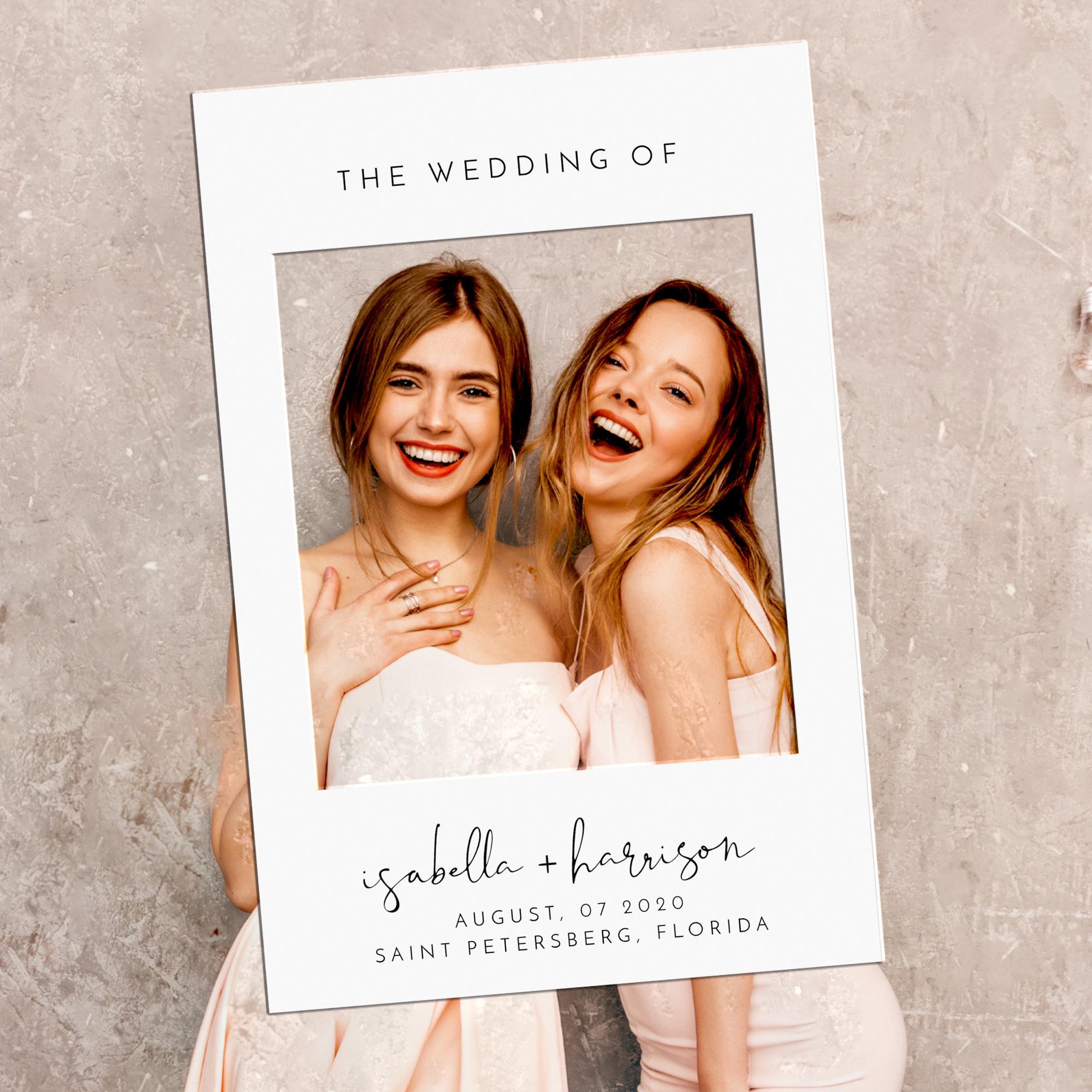 ADELLA Minimalist Photo Prop Frame Template, Modern Wedding Photo Frame ...
